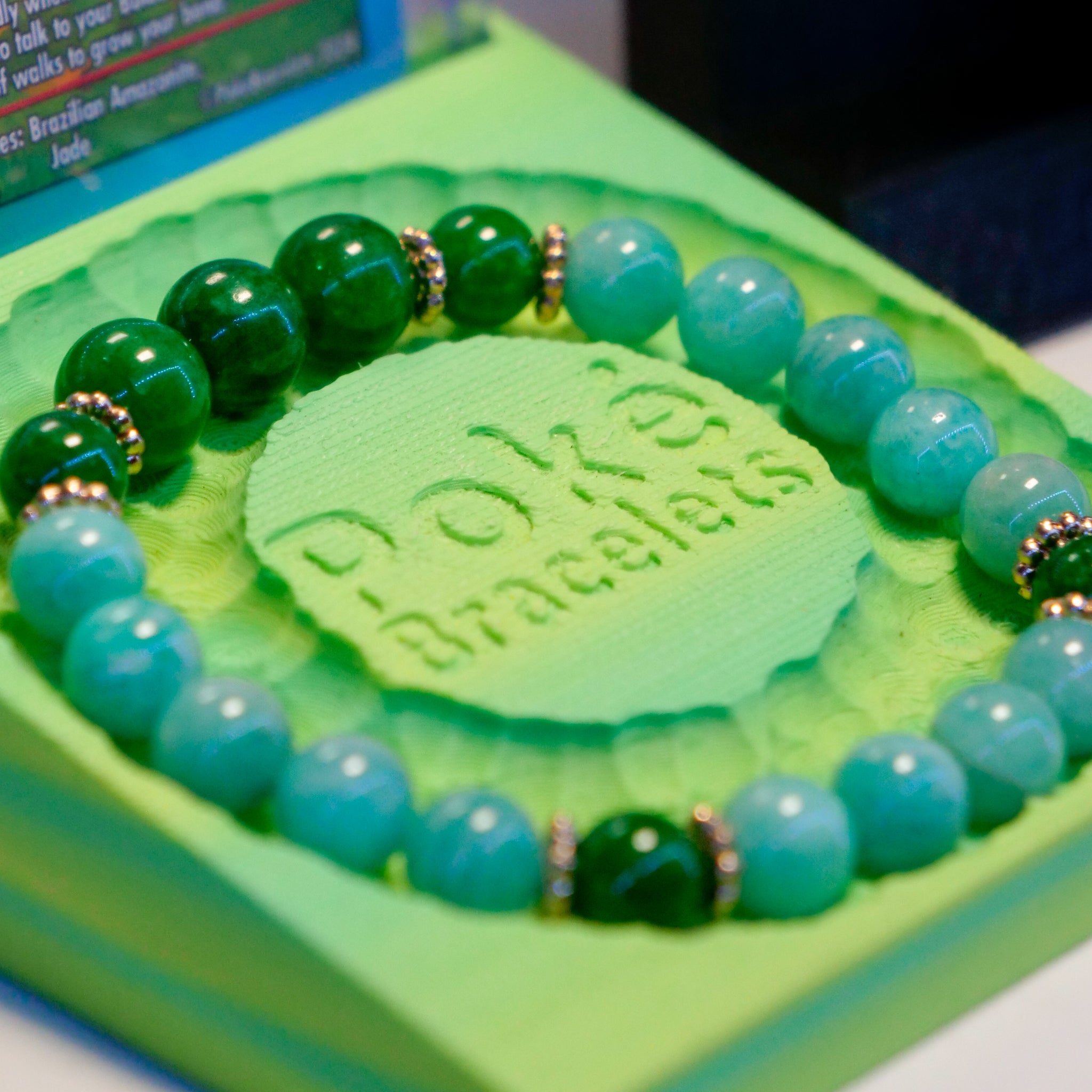 001 | Bulbasaur Inspired Bracelet & Card – Legendary Gemworks